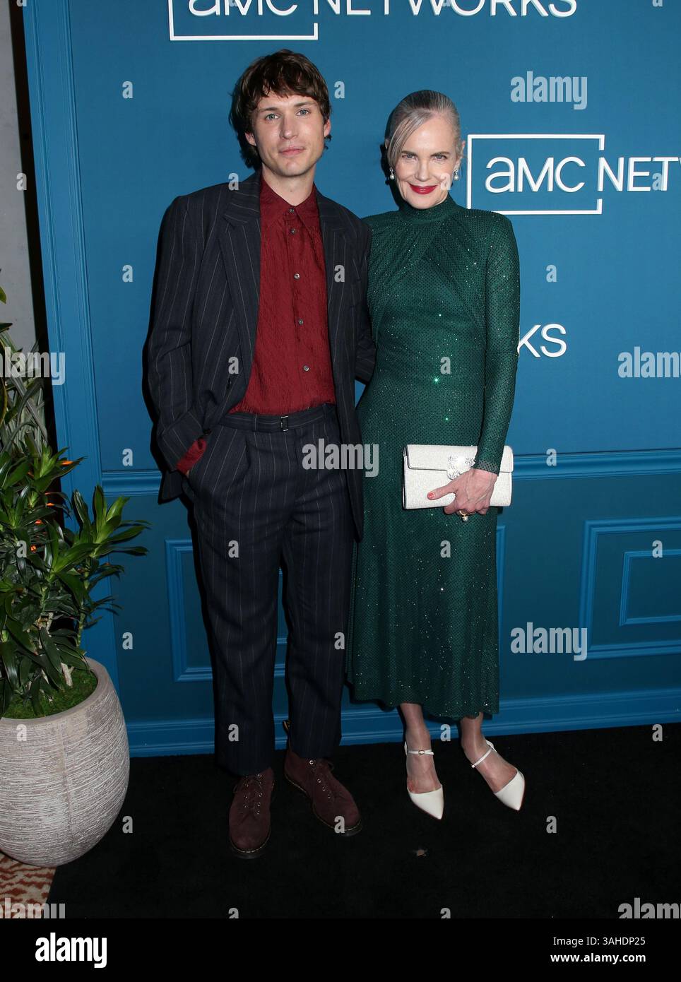 Nicholas Denton and Elizabeth McGovern attending the AMC Networks 2025 ...