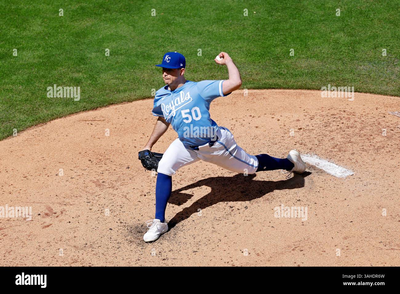 KANSAS CITY, MO - APRIL 06: Kansas City Royals pitcher Kris Bubic (50 ...