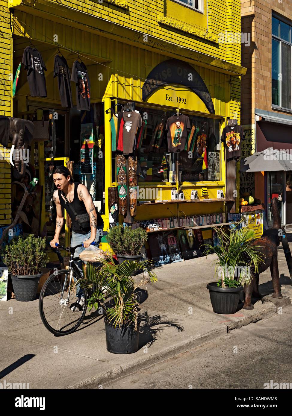 Toronto Canada / A young indigenous man outside the House of Moses ...