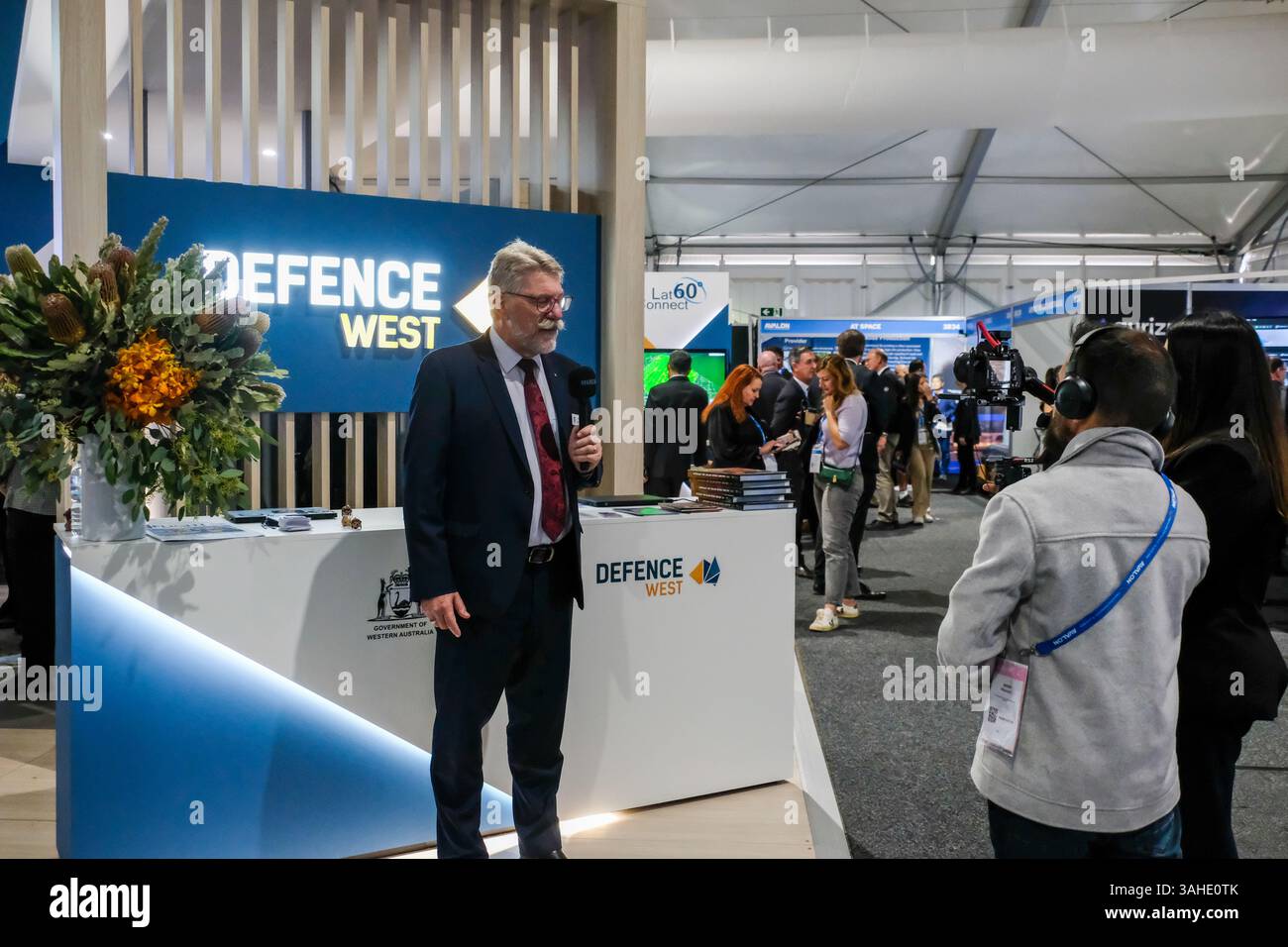 Rear Admiral Philip Spedding, DSC AM, RAN is seen giving interview in ...