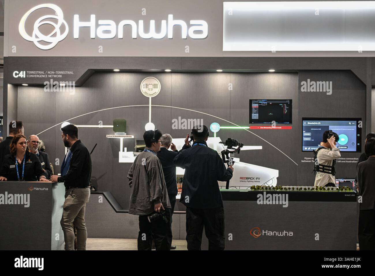 Hanwha Corporation displays its defence segment Hanwha Defense Australia a subsidiary of Hanwha ...