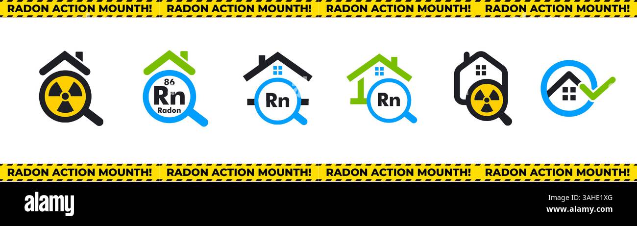 Radon warning sign Stock Vector Images - Alamy