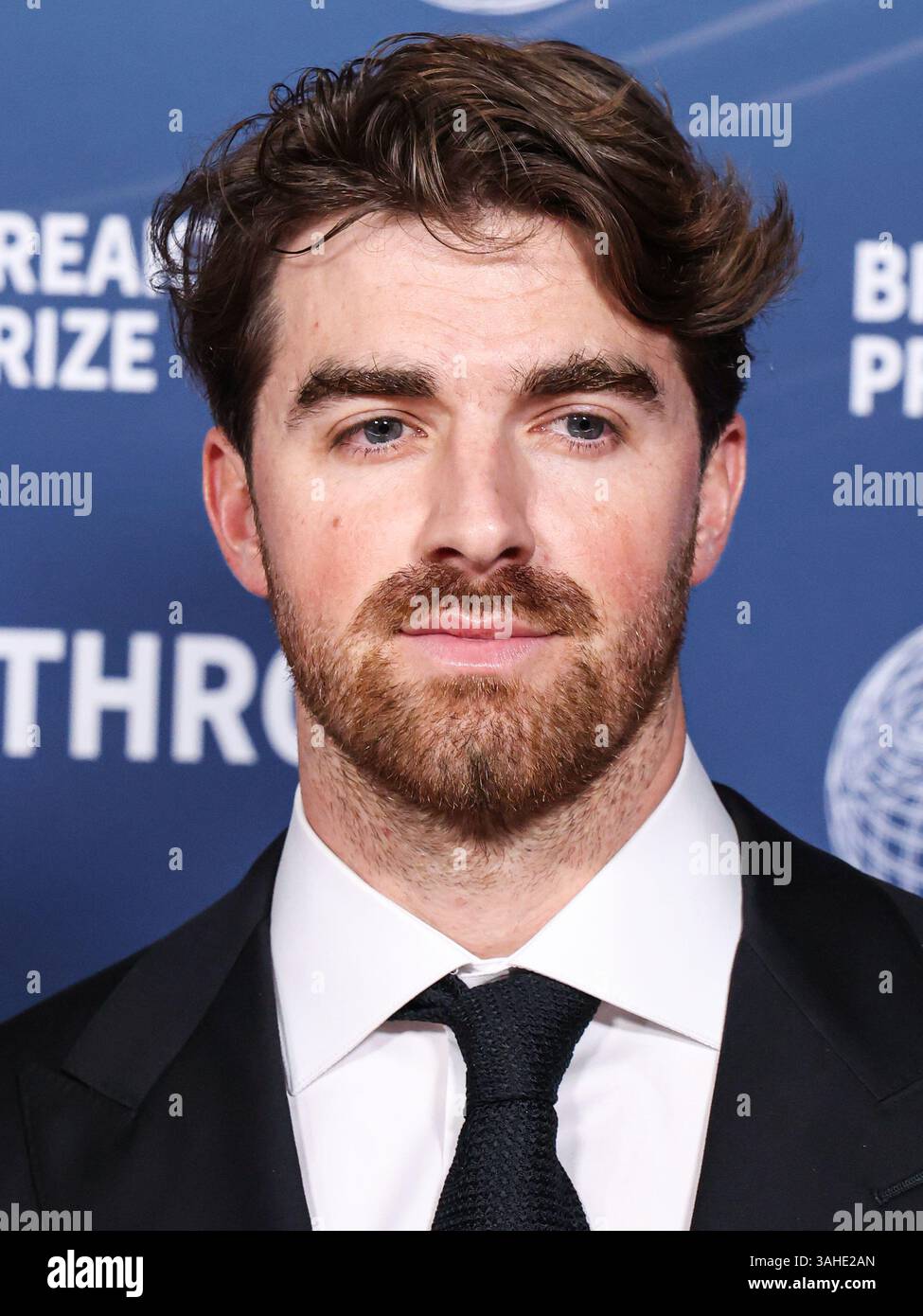 SANTA MONICA, LOS ANGELES, CALIFORNIA, USA - APRIL 05: Andrew Taggart of The Chainsmokers ...