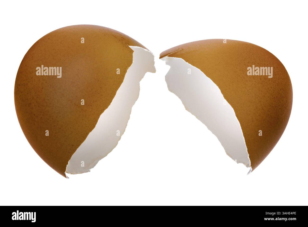 cracked egg shell isolate in white background with clipping path Stock ...