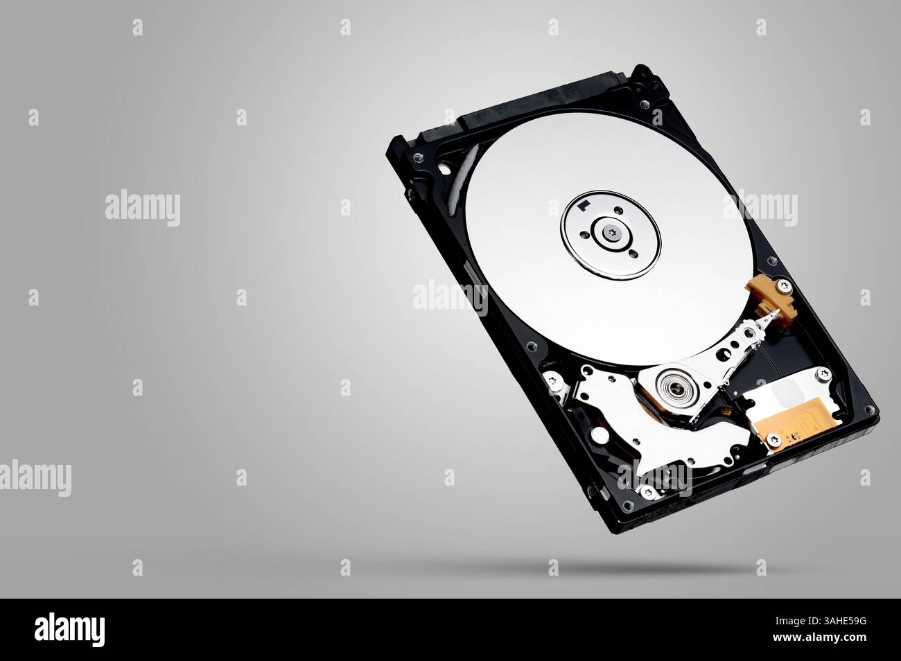 a computer's hard disk hdd data storage drive without shield isolated ...
