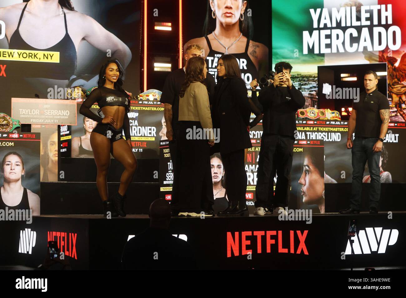 New York, United States. 09th Apr, 2025. Ellie Scotney and Yamileth ...