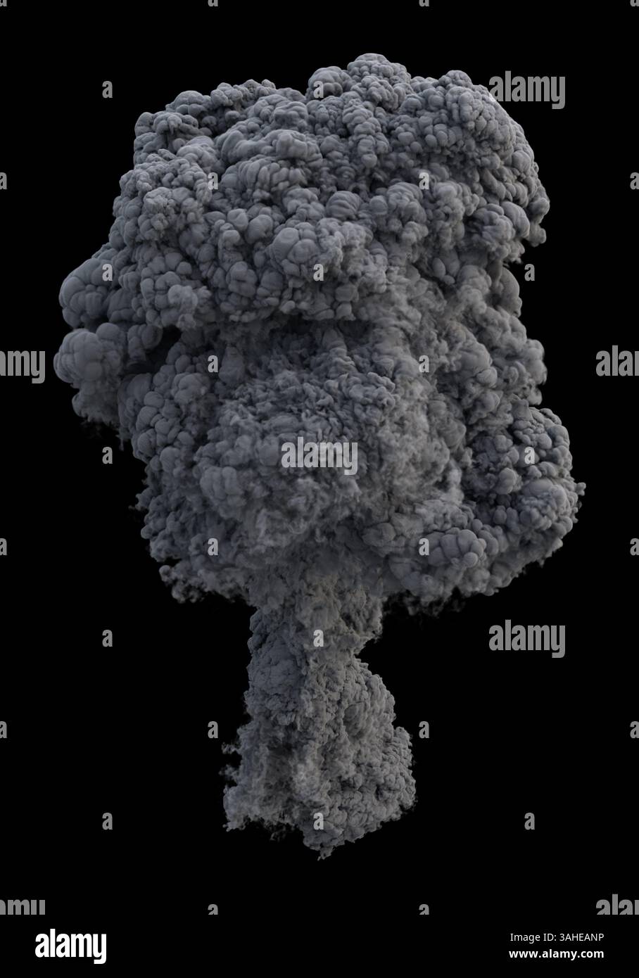 Volumetric smoke cloud with distinct layers and realistic fluid ...