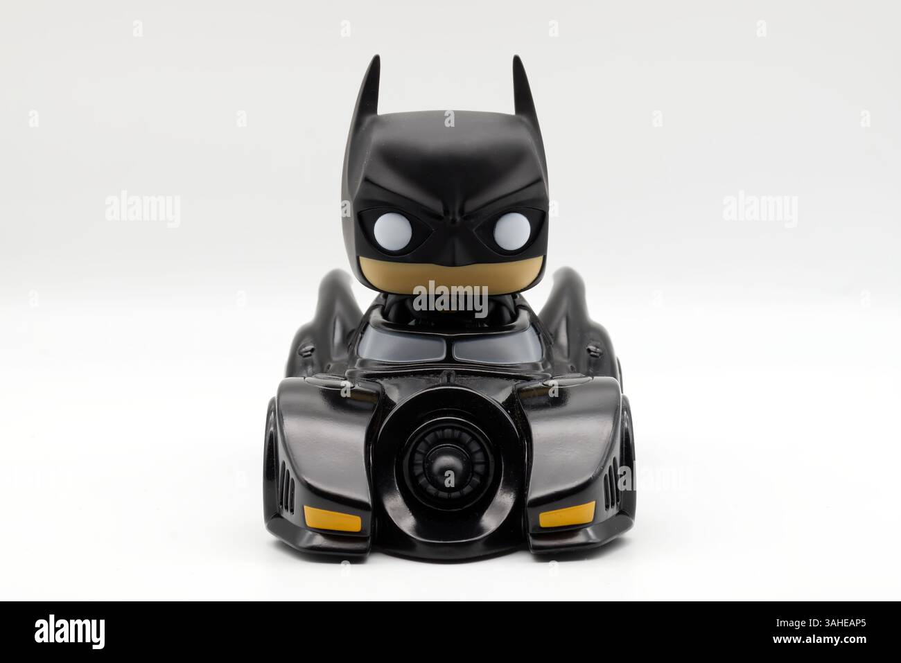 Batman in Batmobile vinyl figure by Funko Pop Rides, isolated on white ...