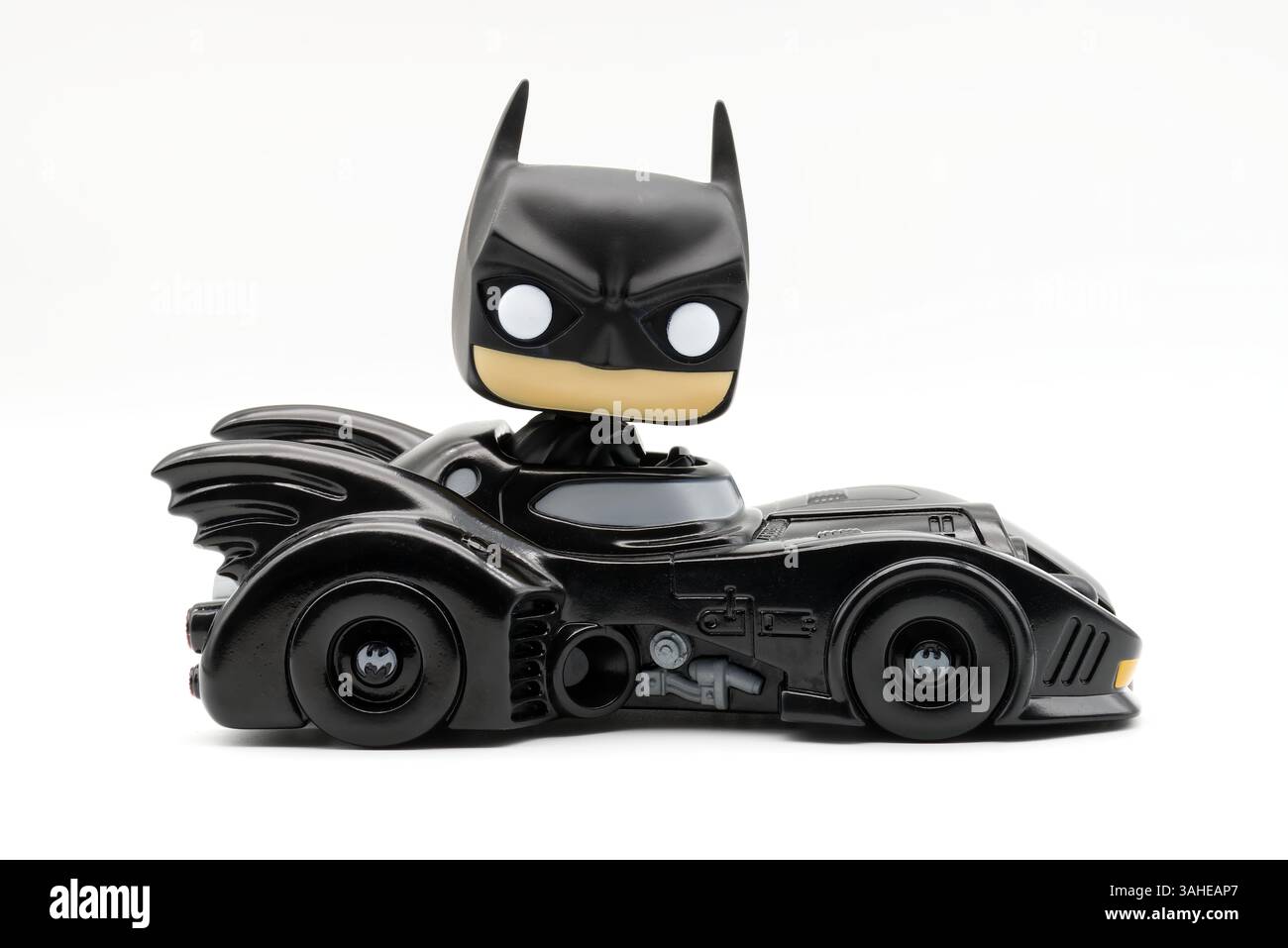 Batman in Batmobile vinyl figure by Funko Pop Rides Stock Photo - Alamy