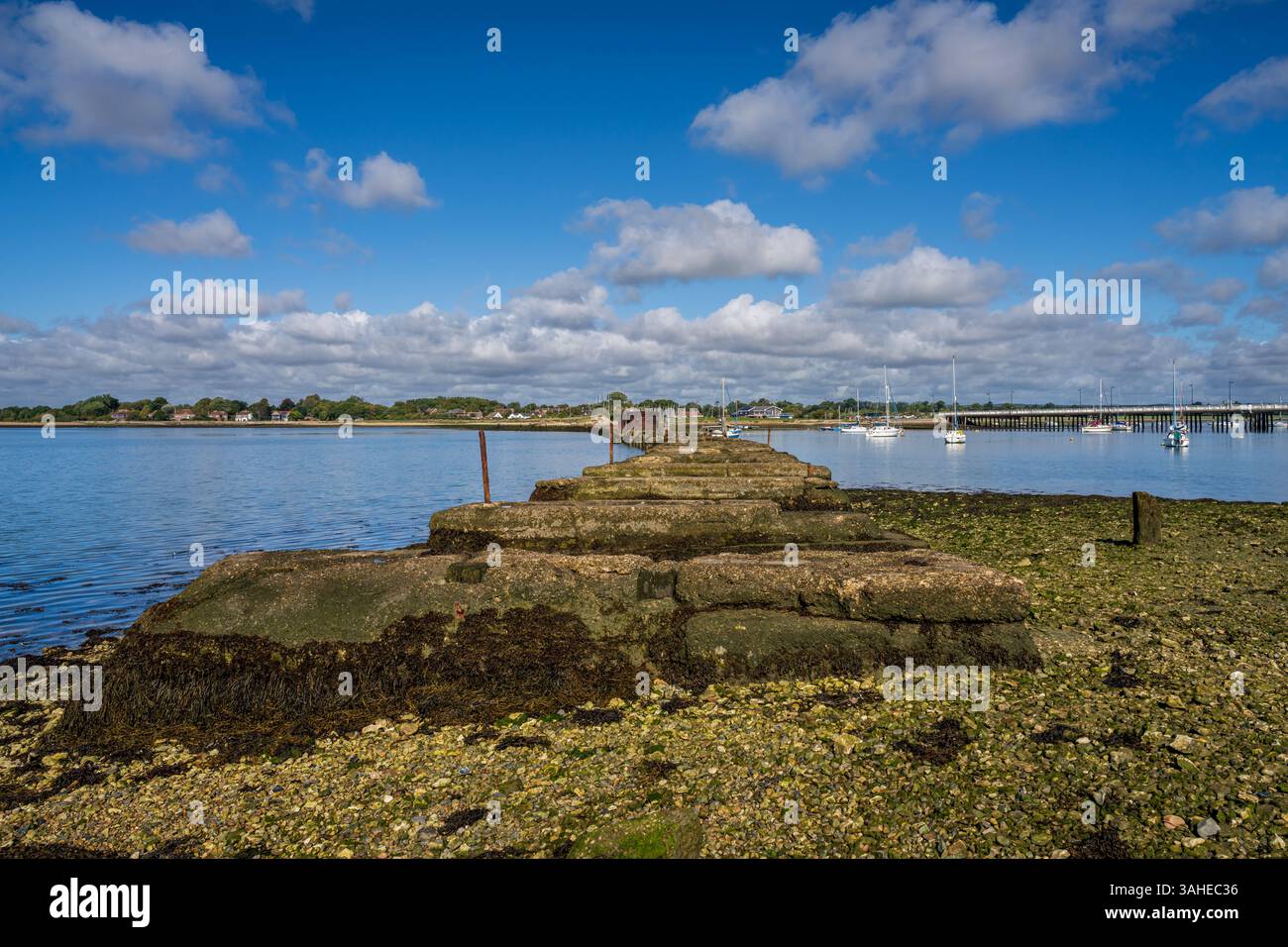 View from Hayling Island to Langstone, Hampshire, England, UK - over ...