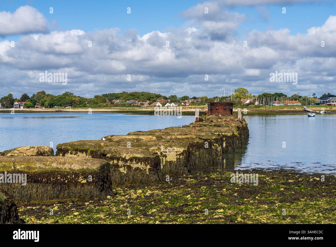 View from Hayling Island to Langstone, Hampshire, England, UK - over ...