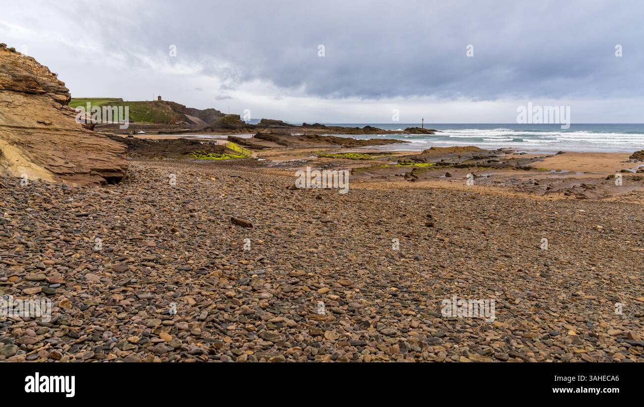 Sir Thomas's Pit and Cross Pit in Bude, Cornwall, England, UK Stock ...