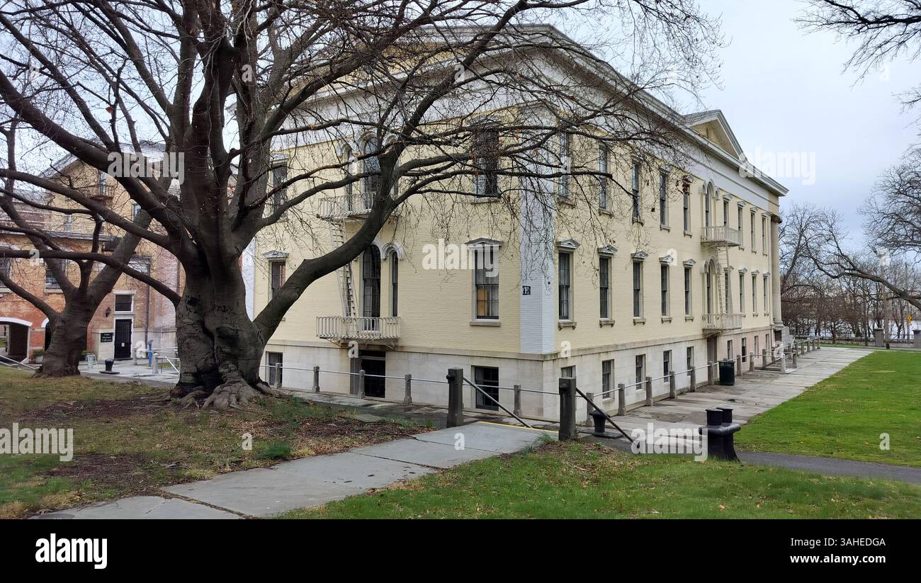 19th-century historic buildings and park at the Snug Harbor, Staten ...