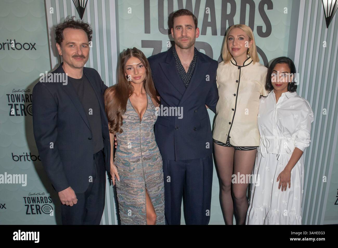 New York, United States. 09th Apr, 2025. (L-R) Matthew Rhys, Mimi Keene ...
