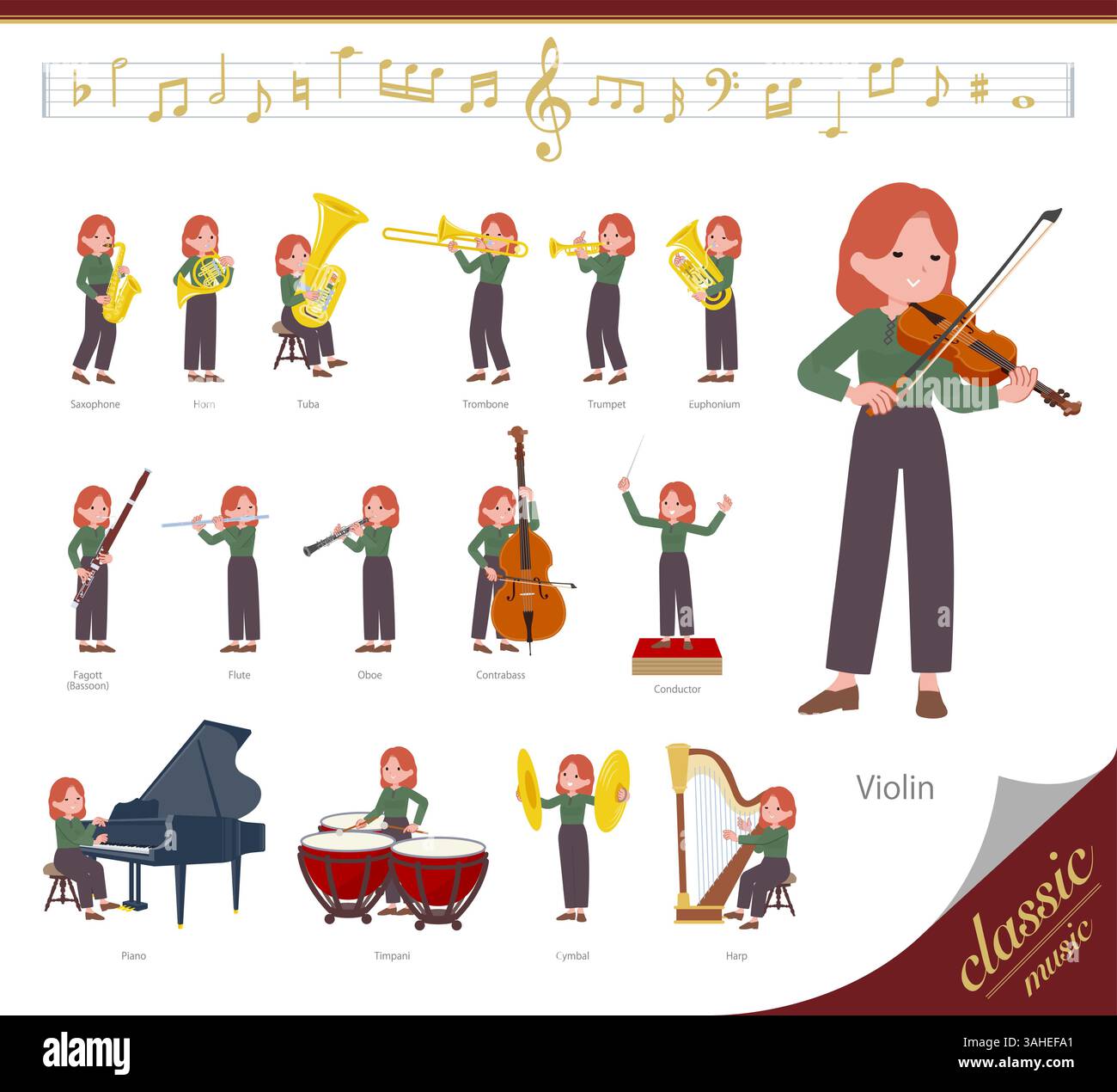 Classical music diversity Stock Vector Images - Alamy
