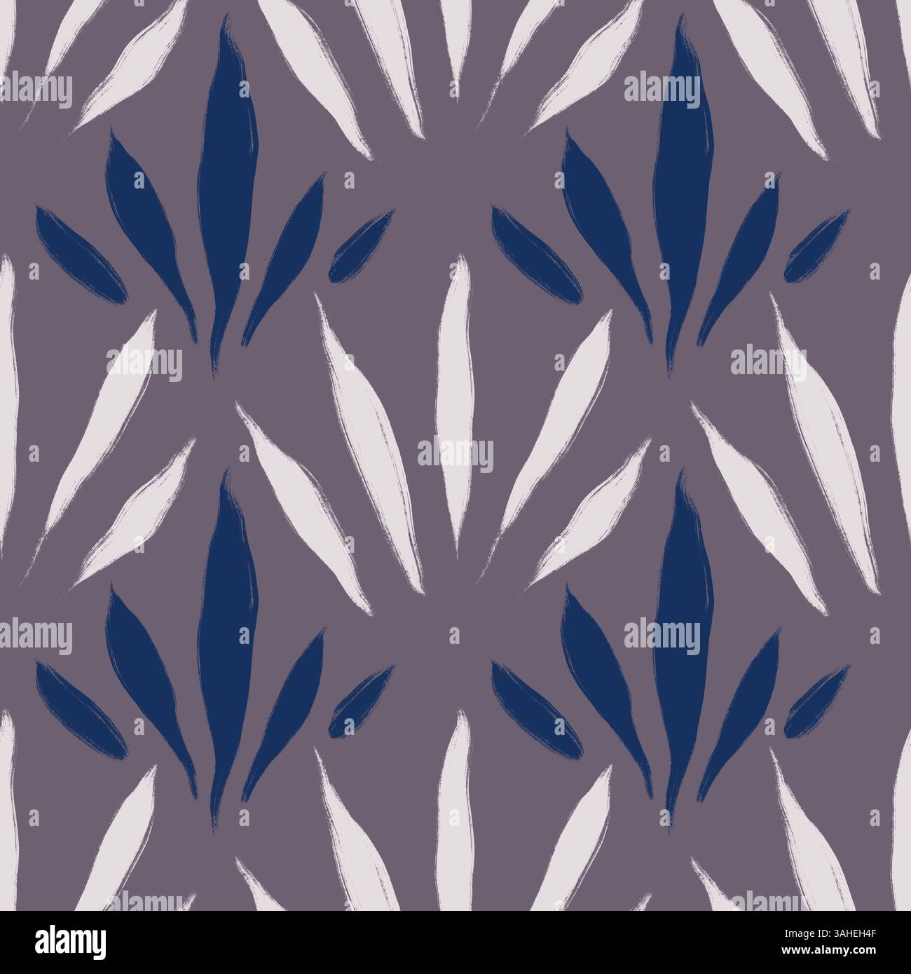 Hand drawn seamless pattern in trendy blue mauve colors. Simple modern ...