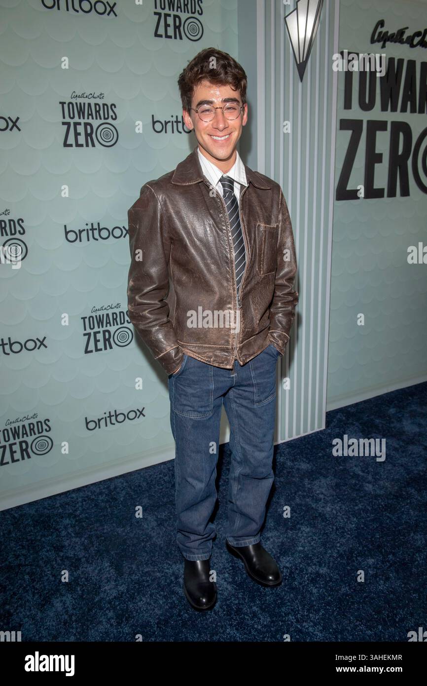 New York, USA. 9th Apr, 2025. Nick Pugliese attends Agatha Christie's ''Towards Zero'' New York ...