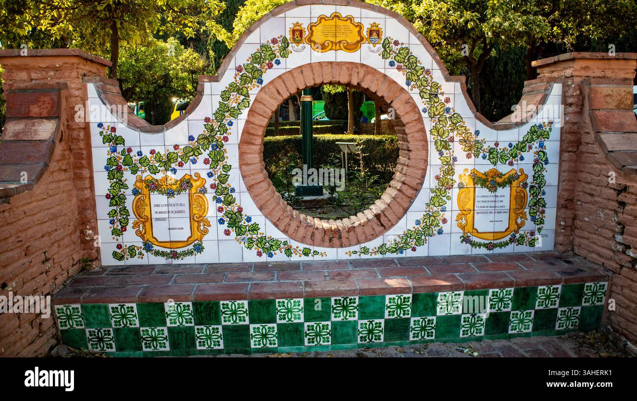 Malaga,Spain,Paseo de Parque, historic gardens Stock Photo - Alamy
