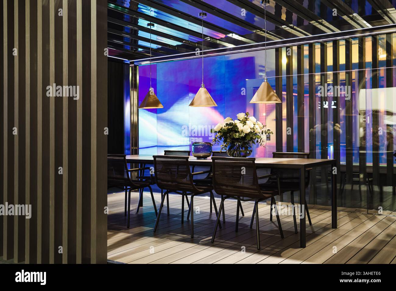 Milan, Italy. 08th Apr, 2025. A general view of a fair stand at the ...