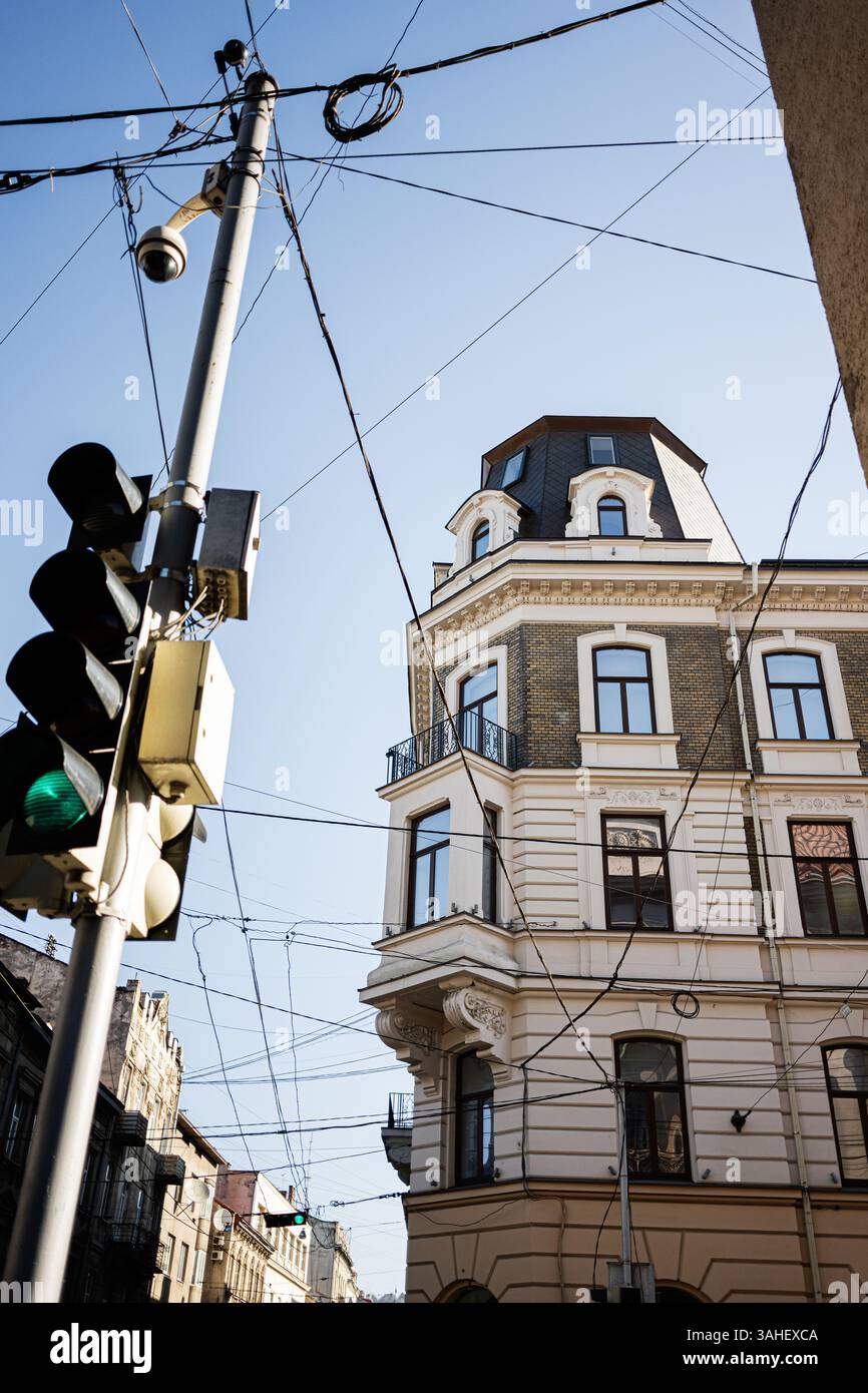 View of Lviv's architectural corner featuring classic style and urban ...