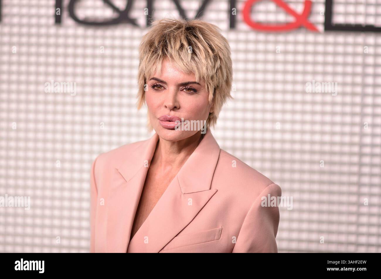 Lisa Rinna arrives at the H&M&LA Festival on Wednesday, April 9, 2025 ...