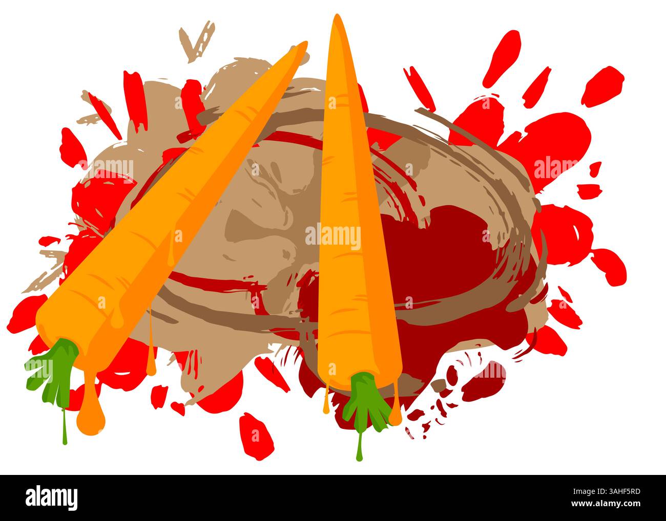 Carrot graffiti. Abstract modern street art decoration performed in ...