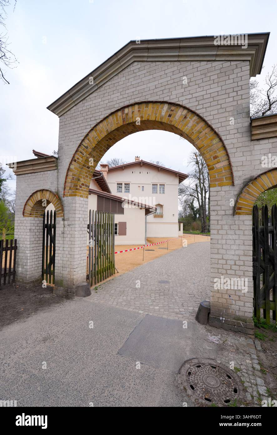 Potsdam, Germany. 10th Apr, 2025. The renovated dairy at Kuhtor in ...