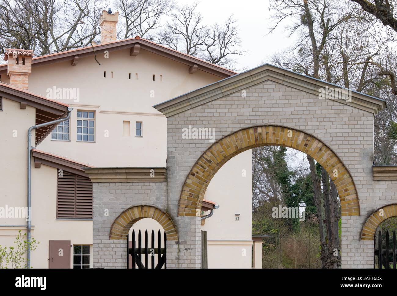 Potsdam, Germany. 10th Apr, 2025. The renovated dairy at Kuhtor in ...