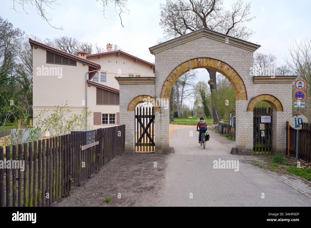 Potsdam, Germany. 10th Apr, 2025. The renovated dairy at Kuhtor in ...