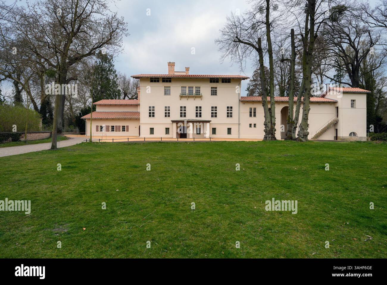 Potsdam, Germany. 10th Apr, 2025. The renovated dairy at Kuhtor in ...