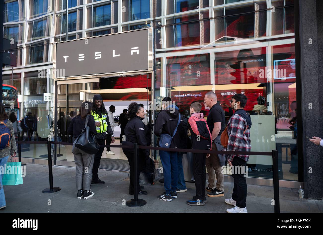 TESLA pop-up store, situated on Oxford Street, in the heart of London's ...