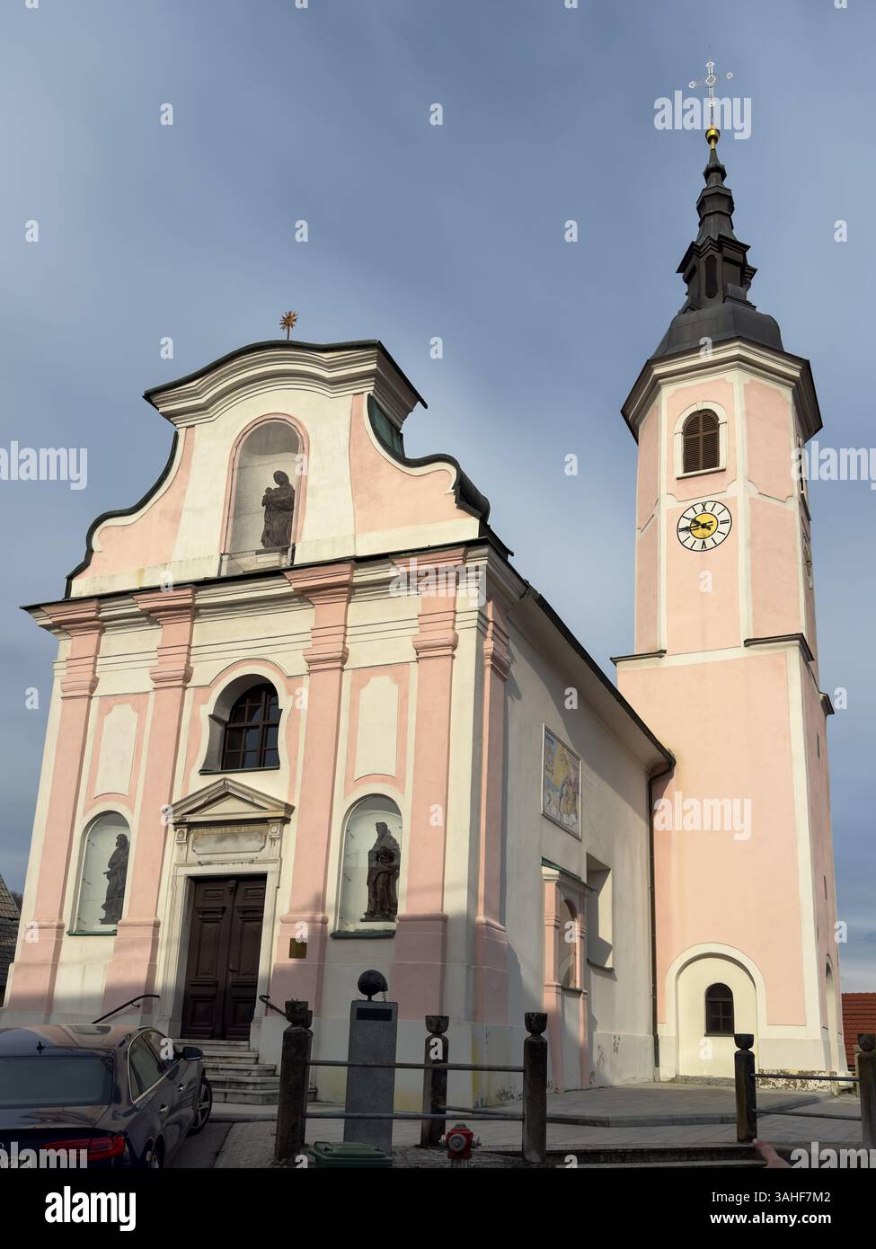 Višnja Gora, Slovenia – April 2025: .The Baroque-style St. Anne's ...
