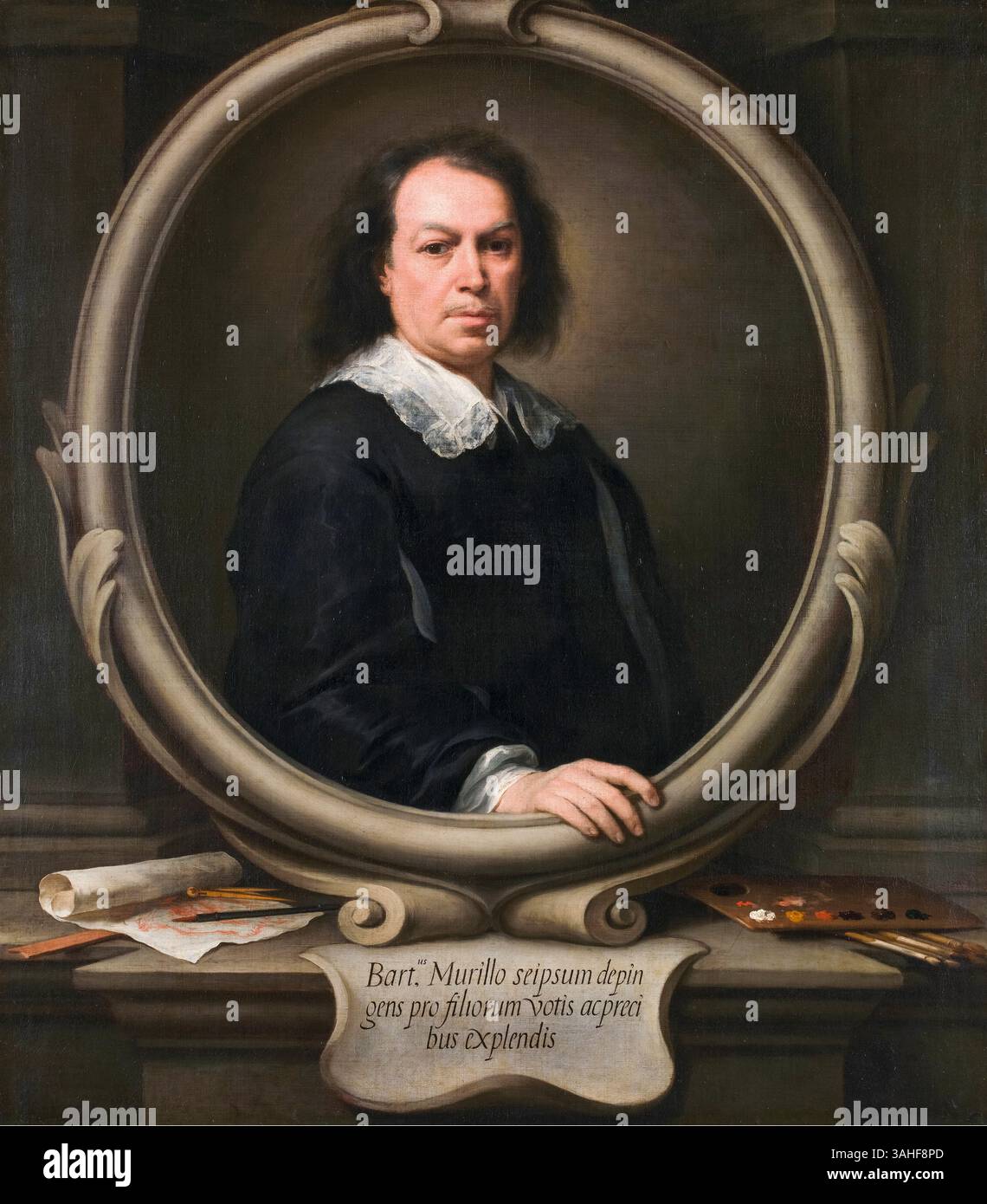 Bartolomé Esteban Murillo (1617-1682), self-portrait painting of the ...