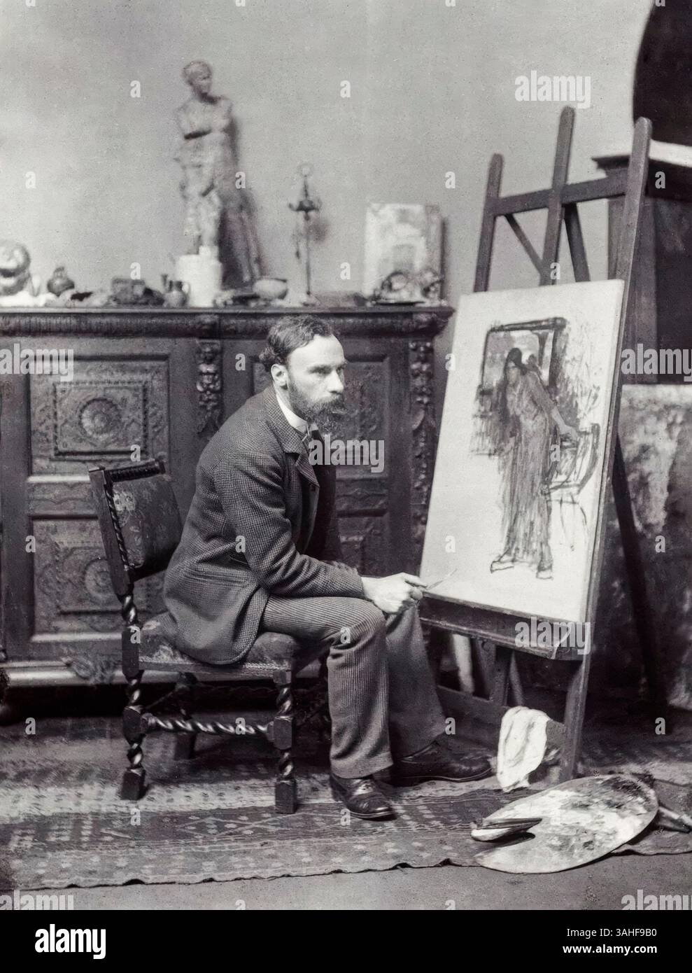 John William Waterhouse (1849-1917), English Academic painter of the ...