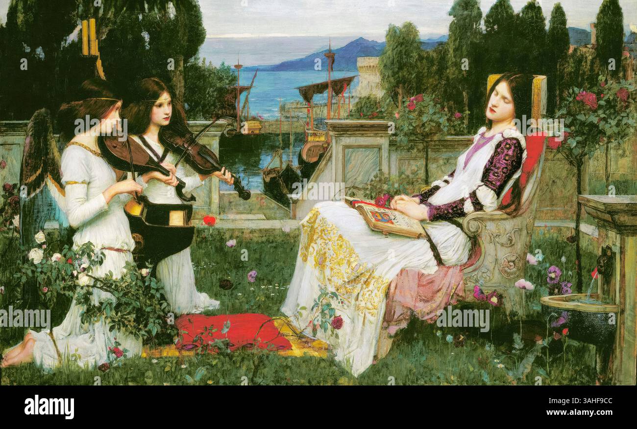 John William Waterhouse, Saint Cecilia, painting in oil on canvas, 1895 ...