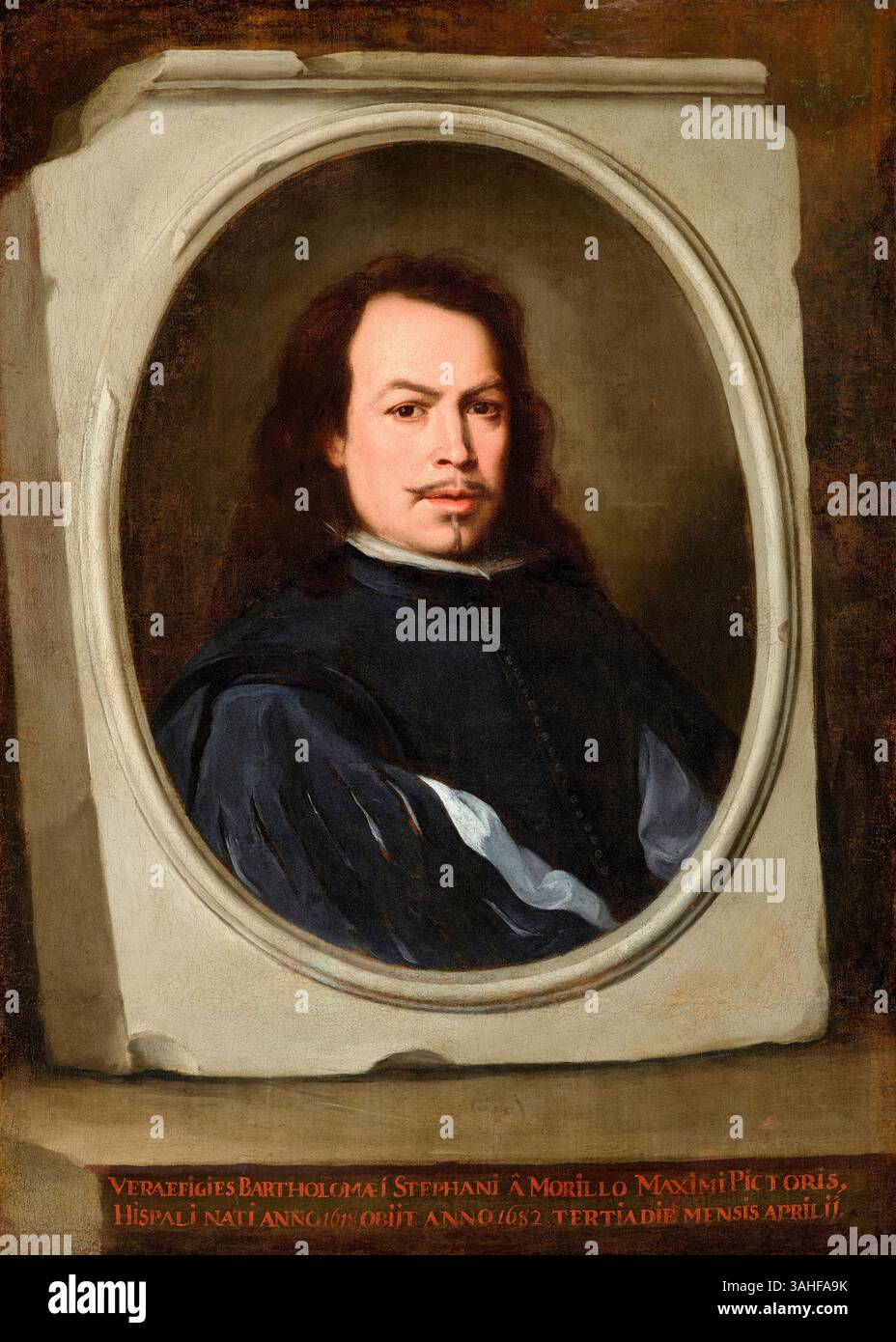 Bartolomé Esteban Murillo (1617-1682), self-portrait painting of the ...