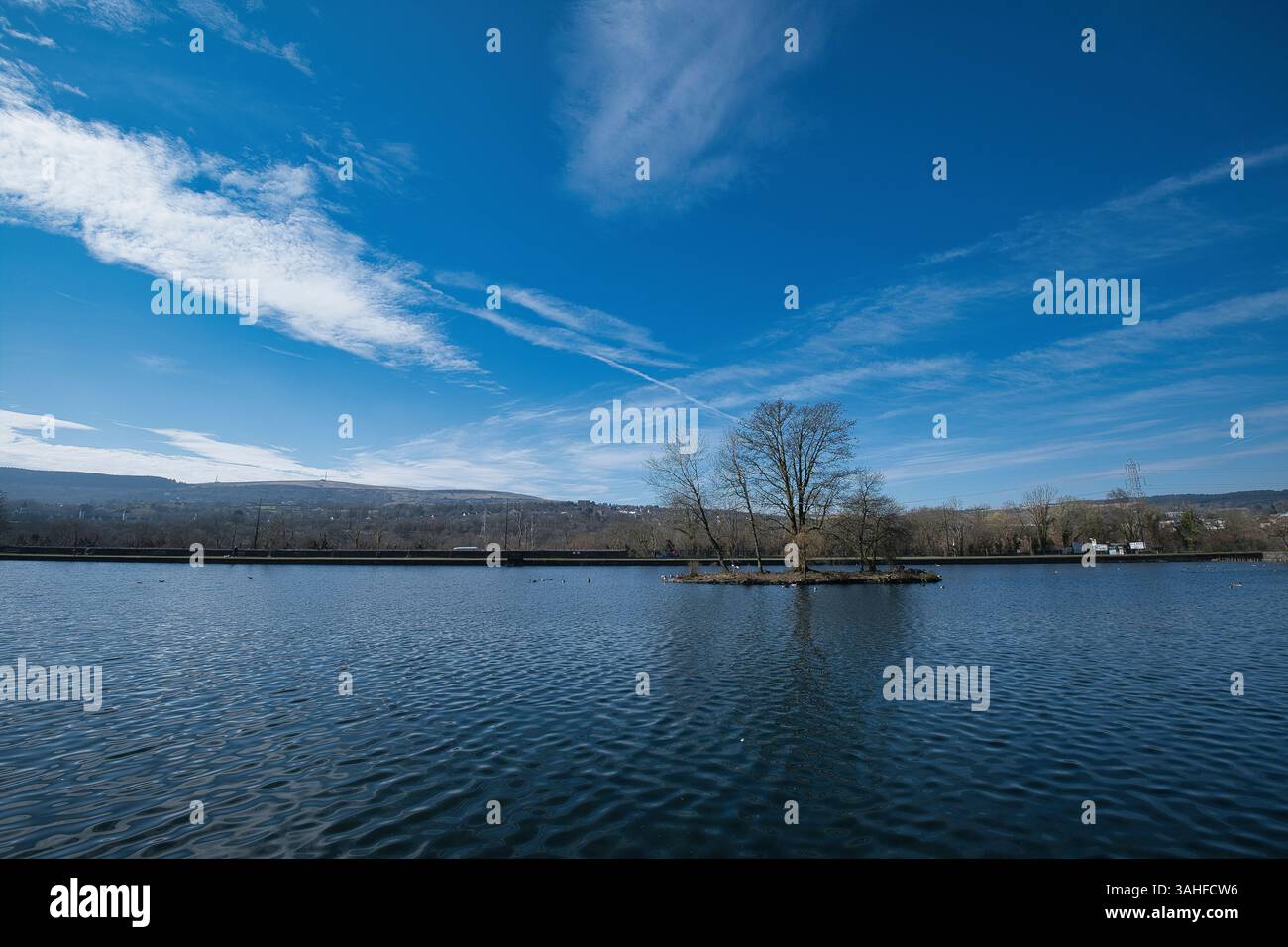 Cyfarthfa castle park lake hi-res stock photography and images - Alamy