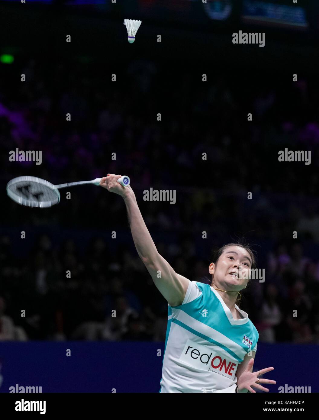 Ningbo, China's Zhejiang Province. 10th Apr, 2025. Busanan Ongbamrungphan of Thailand hits a ...