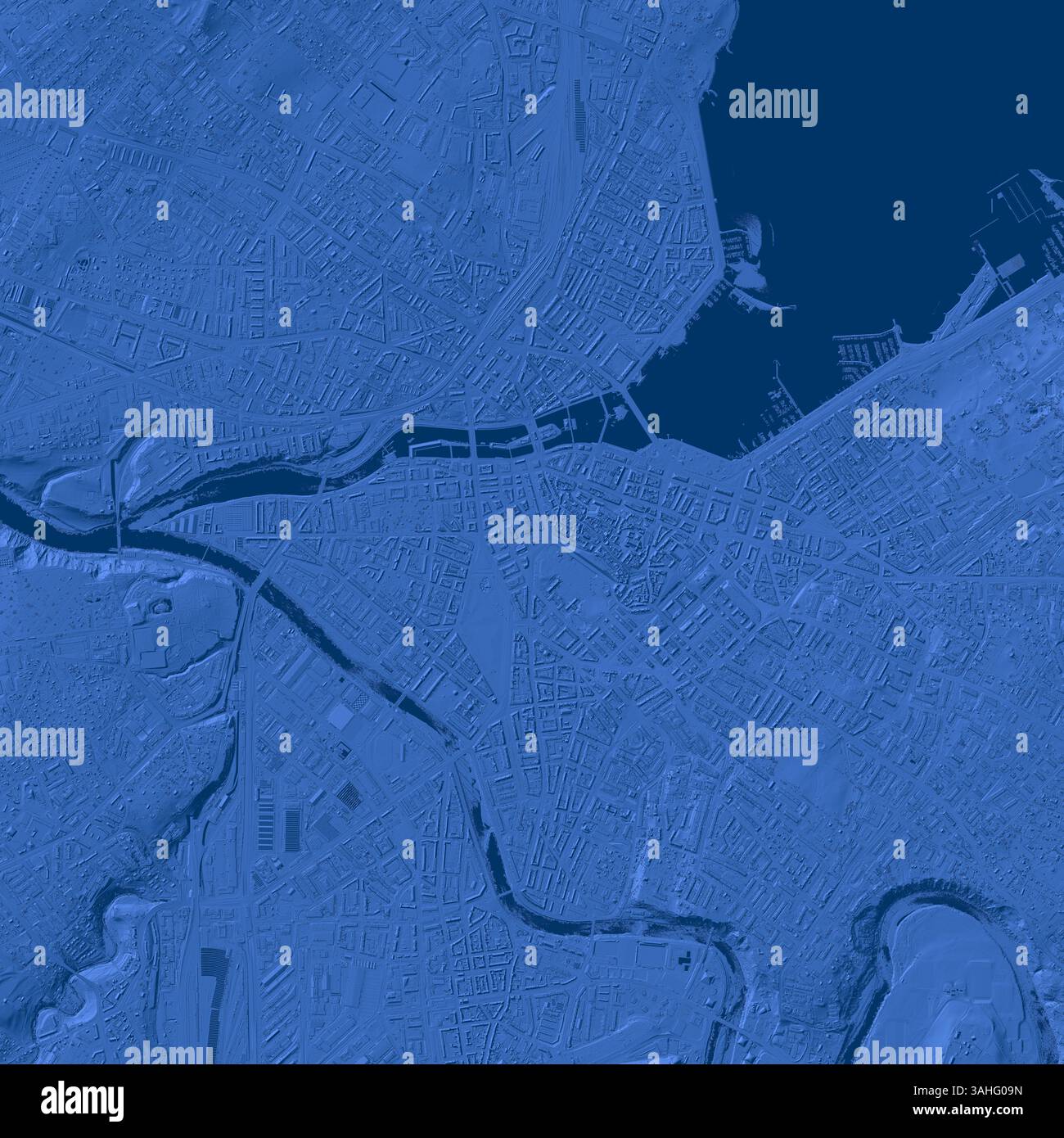 Geneva hillshade map hi-res stock photography and images - Alamy