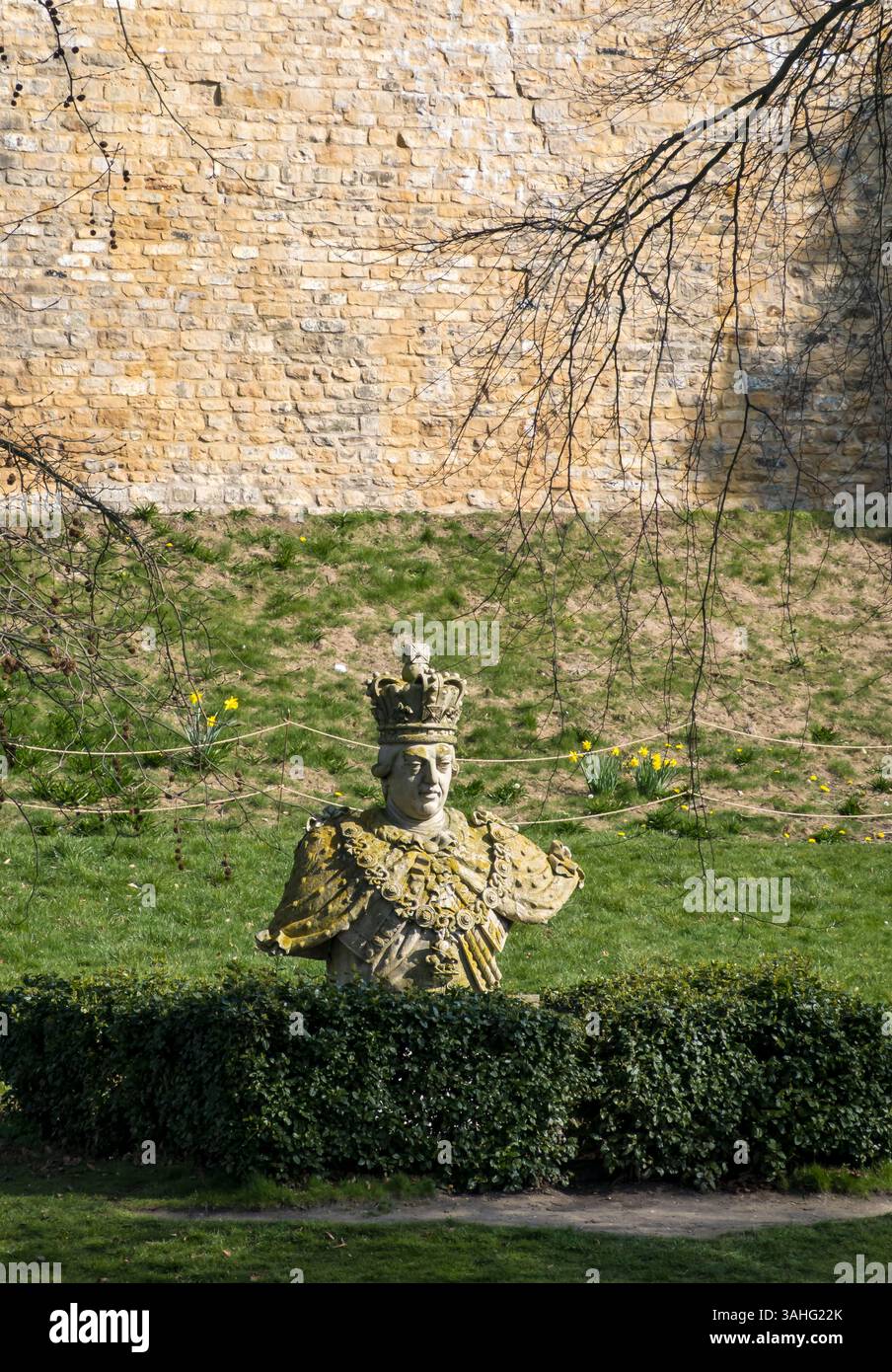 Bust of King George III in Lincoln Castle grounds, Lincoln city ...