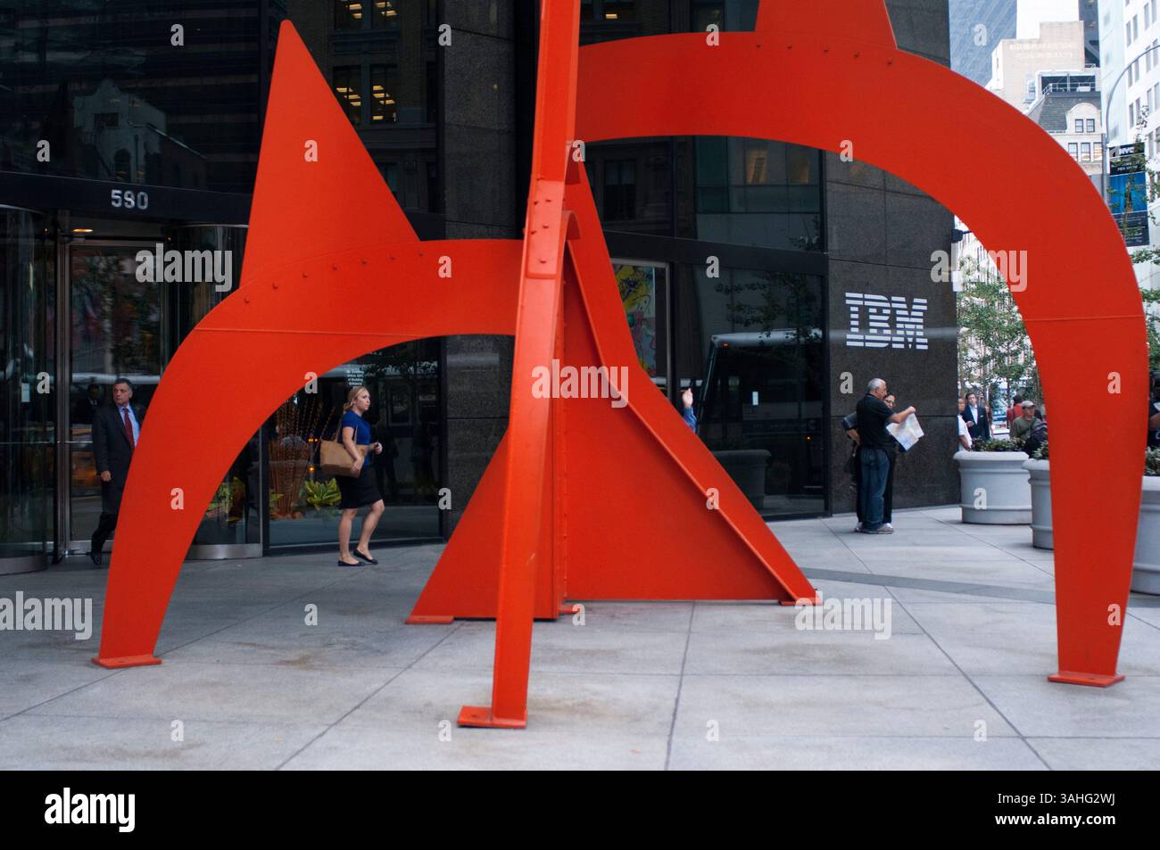 Sep 23, 2013 - New York, New York, U.S. - Red Saurien Sculpture outside ...