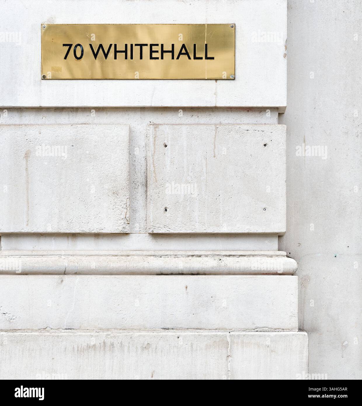 Street sign for Cabinet Office, 70 Whitehall, City of Westminster ...