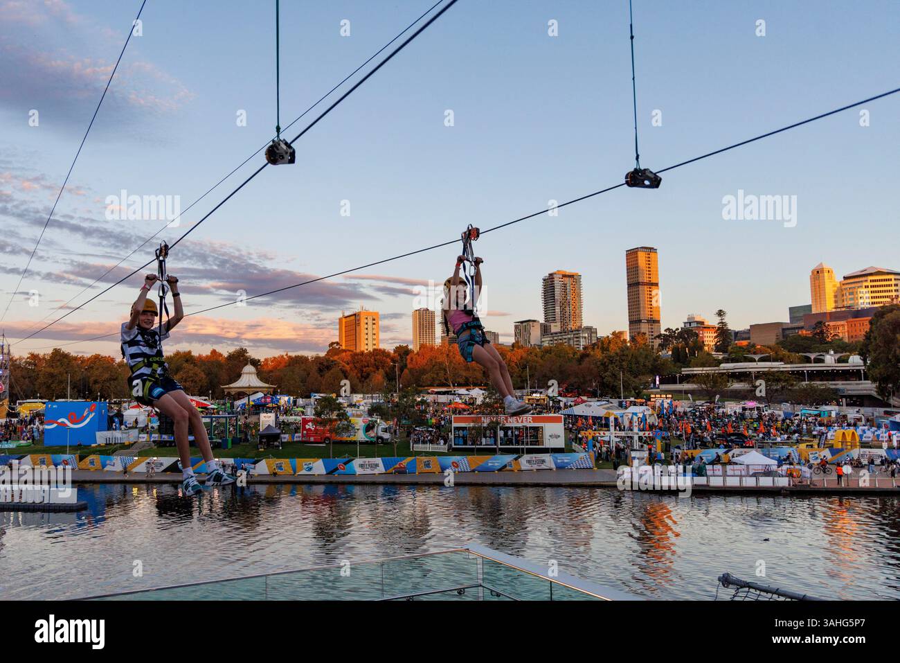 Adelaide, Australia. 10th Apr, 2025. Pre-match crowds during the AFL ...