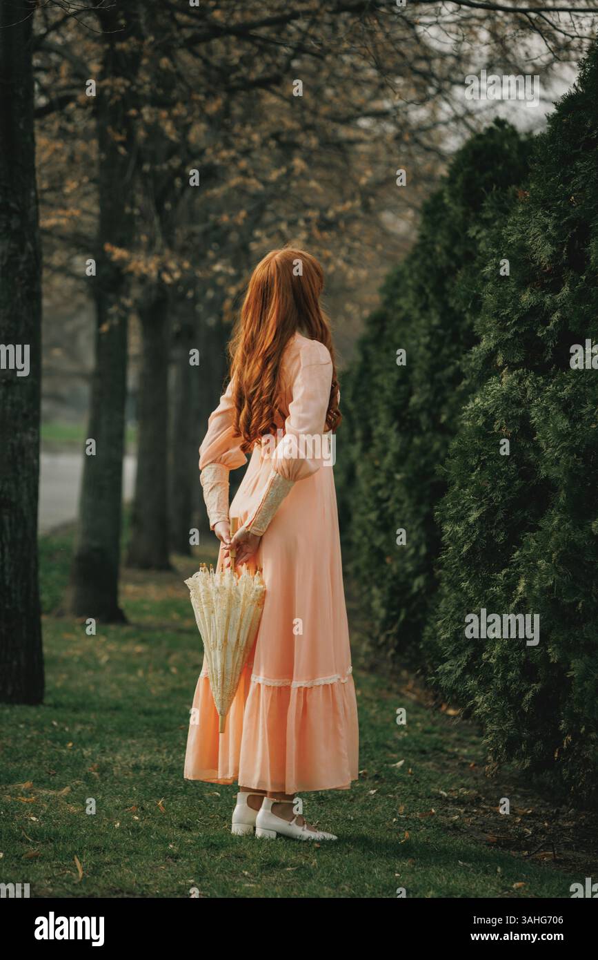 She turns from the world, face unseen, guarding secrets behind ...