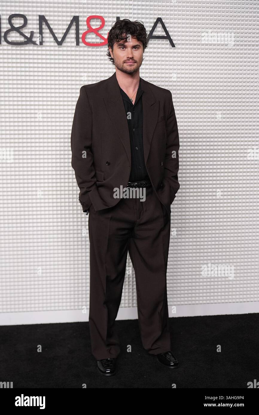 Los Angeles, USA. 09th Apr, 2025. Chase Stokes attends the H&M&LA Music ...