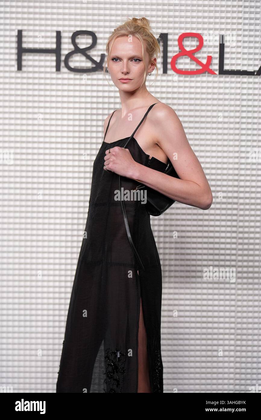 Los Angeles, USA. 09th Apr, 2025. Alex Consani attends the H&M&LA Music ...