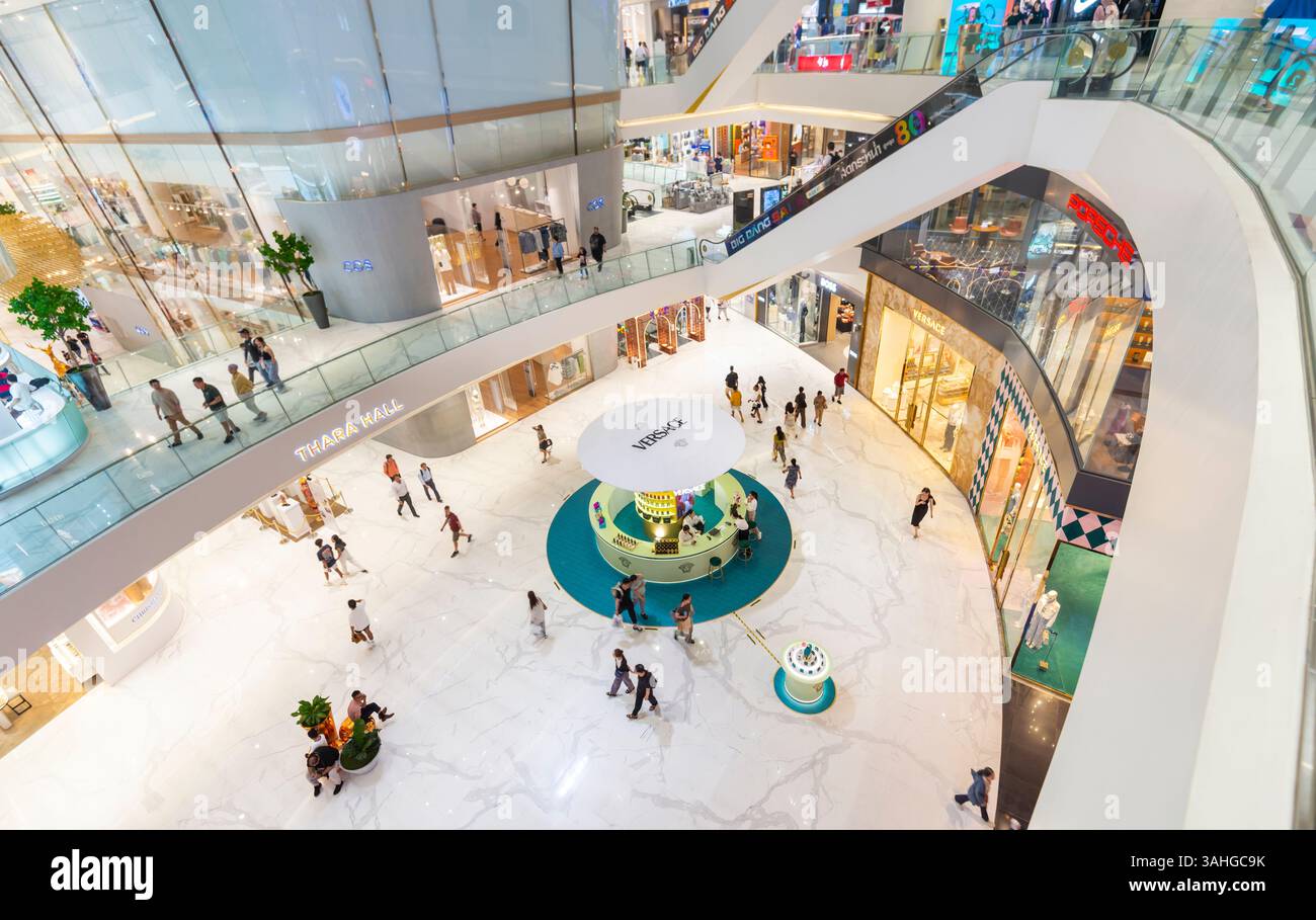 Bangkok,Thailand-July 02 2024:A vast modern space inside Thailand's second biggest mall,a mixed ...