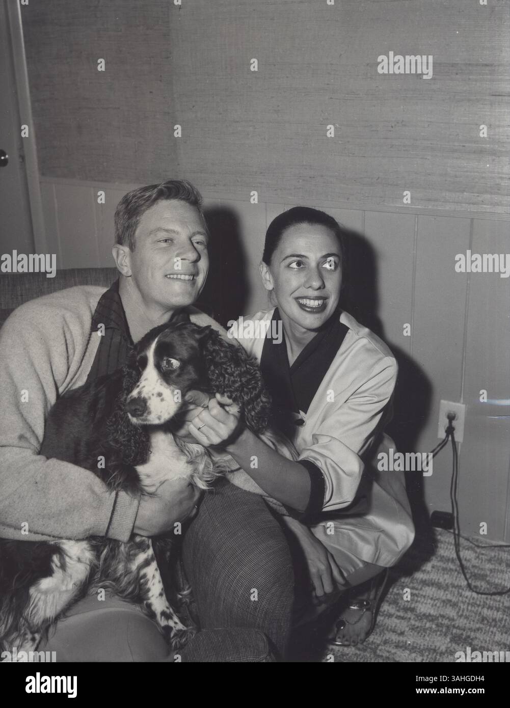 PETER GRAVES with wife Joan Endress 1958.Supplied by Photos, inc. (Credit Image: © Supplied By ...