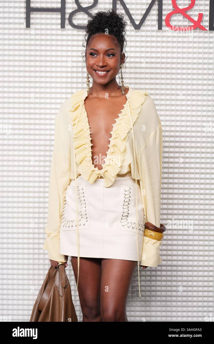 Los Angeles, USA. 09th Apr, 2025. Carlacia Grant attends the H&M&LA Music Festival hosted by H&M ...