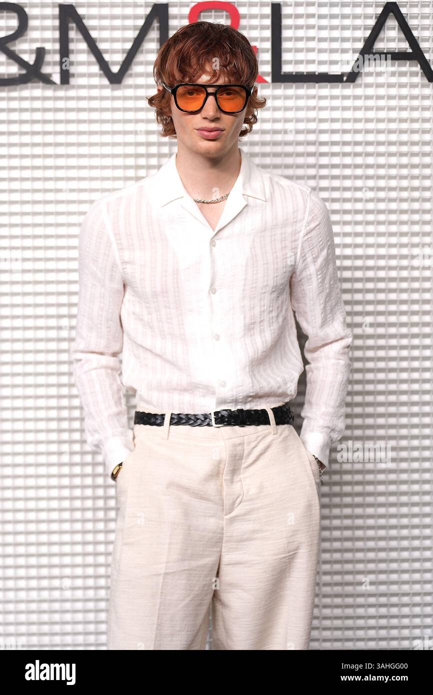 Los Angeles, USA. 09th Apr, 2025. Callum Harper attends the H&M&LA ...